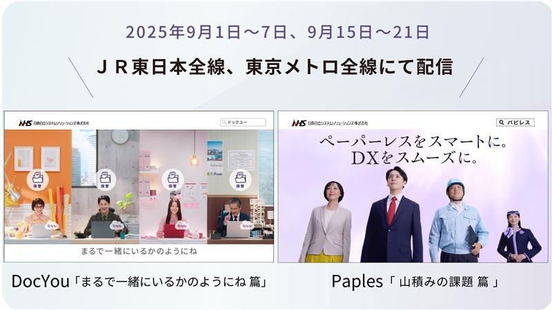 ファミリー製品「Paples」電車広告放映のお知らせ（2025/9/1～7、9/15～21）